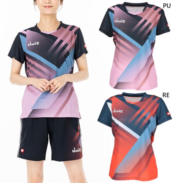 S M L XL XXL PU(パープル) RE(レッド) 卓球シャツ おしゃれ オシャレ かわいい 女性用 ウィメンズ LADY WOMEN 最安値に挑戦！ JUIC