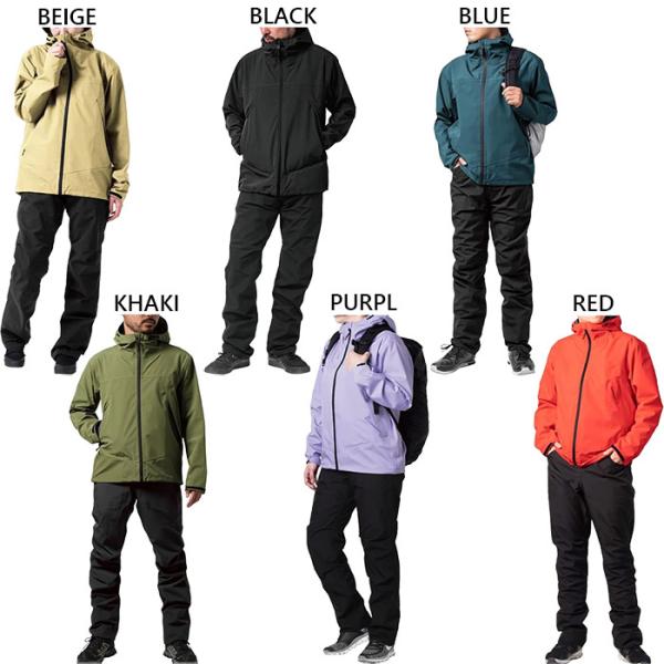 S M L LL EL BEIGE(ベージュ) BLACK(ブラック) BLUE(ブルー) KHAKI(カーキ) PURPL(パープル) RED(レッド) 雨具 かっぱ おしゃれ オシャレ かっこいい 男性用 MEN 最安値に挑戦！ Makku