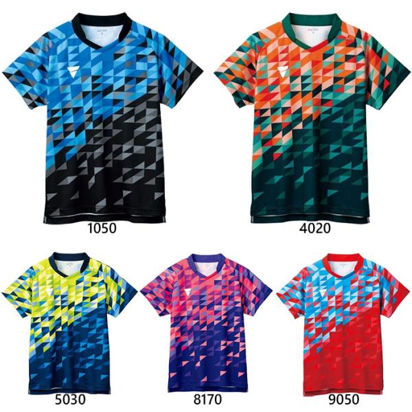 2XS XS S M L XL 2XL 3XL 4XL 1050(ブラック×ブルー) 4020(グリーン×オレンジ) 5030(ブルー×イエロー) 8170(バイオレット×ピンク) 9050(レッド×ブルー) 大きいサイズ 卓球シャツ おし...