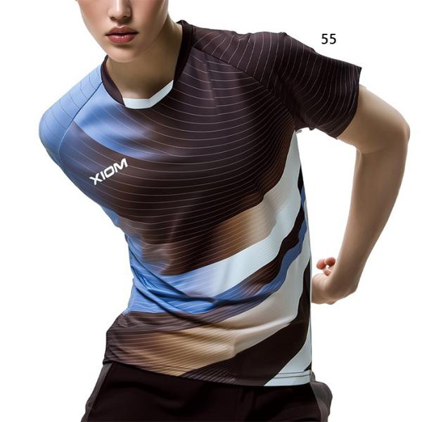 XS S M L XL 2XL 55(ブラウン) 大きいサイズ 卓球シャツ おしゃれ オシャレ かっこいい  かわいい 男性用 女性用 ユニセックス 男女兼用 両用 XIOM 最安値に挑戦！