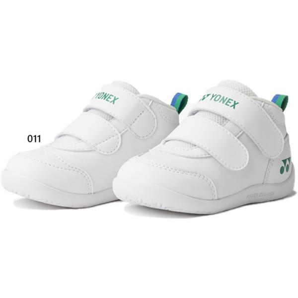 11.5cm 12.0cm 12.5cm 011(ホワイト) 靴 フットウェア 子供用スニーカー キッズシューズ ジュニアシューズ 子供用シューズ 子供靴 子ども 運動靴 おしゃれ オシャレ キッズ 子供用 YONEX 最安値に挑戦！