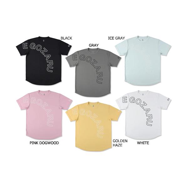 【商品名】EGOZARU / エゴザル カーブ アウトラインロゴ ロゴ Tシャツ【品番】EZSS25UST005【素材】ポリエステル100％【カラー】BLACK(ブラック), GRAY(グレー), POSEIDON(ポセイドン), ICE ...