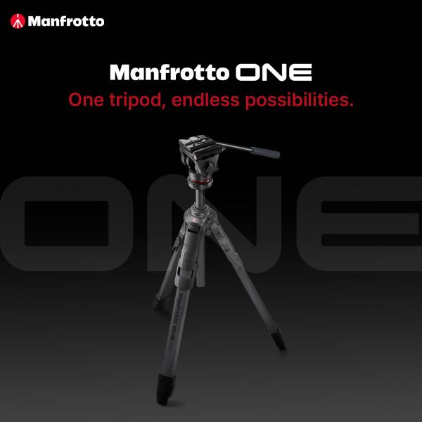 OUTLET： パッケージ不良や生産完了品などの未使用品。1年間製品の基本保証あり。Manfrotto ONE ハイブリッドカーボンファイバーモデル 500X フルード雲台キット：ONE カーボン三脚 500X フルード雲台キット