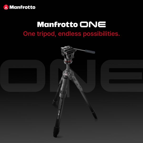 OUTLET： パッケージ不良や生産完了品などの未使用品。1年間製品の基本保証あり。Manfrotto ONE ハイブリッドアルミモデル 500X フルード雲台キット：ONE アルミニウム三脚 500X フルード雲台キット