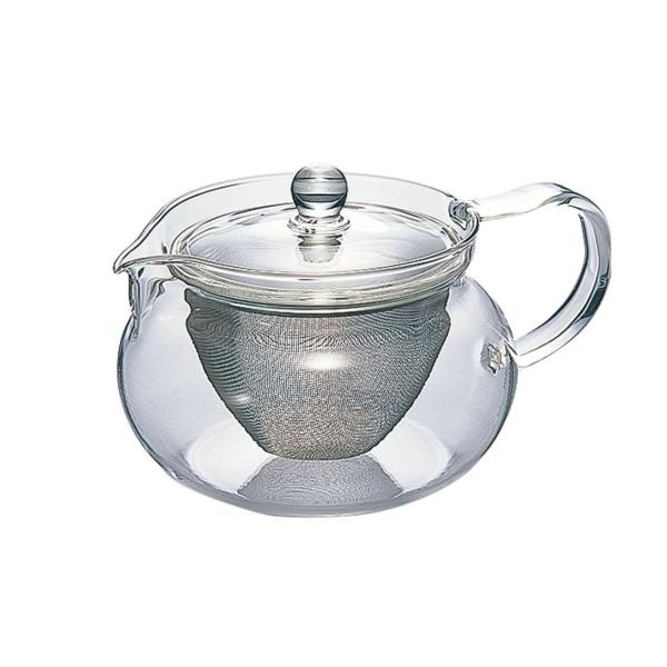 【商品名】　HARIO(ハリオ) 茶茶急須 丸 実用容量450ml 耐熱ガラス プレゼント ギフト 贈り物 CHJMN-45T 【商品説明】　・お茶の色合いが目で愉しめます。・ガラスボール材質:耐熱ガラス/茶こし材質:ステンレス・サイズ:幅...