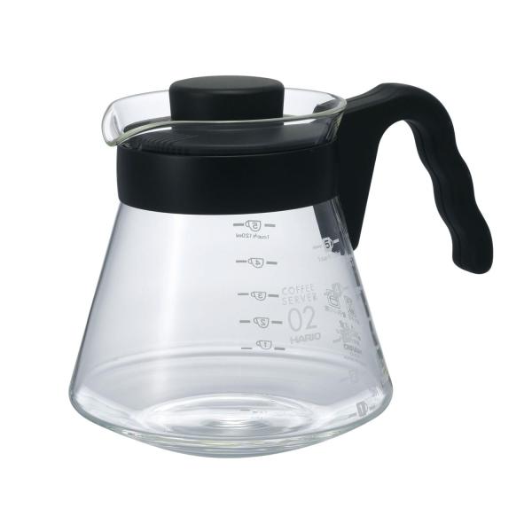 【商品名】　HARIO(ハリオ) V60 コーヒーサーバー 実用容量 700ml ブラック 日本製 VCS-02B 【商品説明】　・サイズ:幅18×奥12.5×高13.3cm 口径9.2cm・フタにドリッパーがのり収納しやすい・原産国:日本...