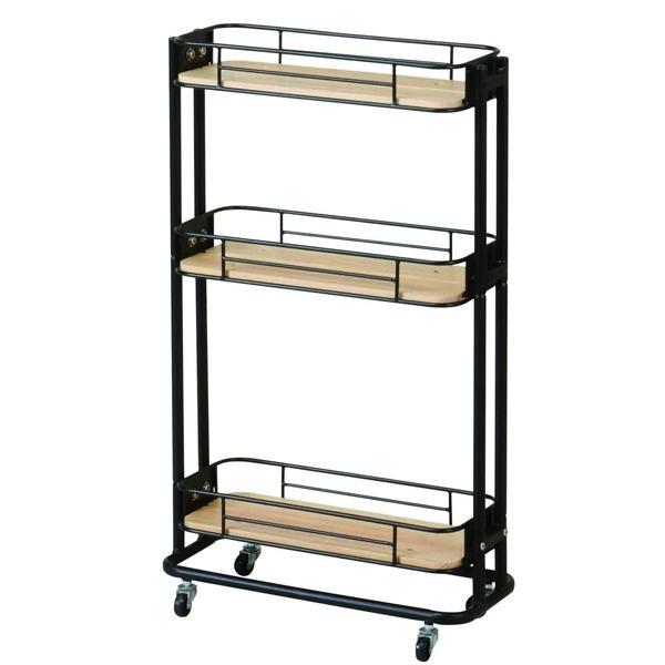 隙間に収まる幅20cmタイプ。キッチンやランドリーなど、場所をとらない省スペース スリムタイプです。●キャスターストッパーなし●隙間にて使用する際は、約22cmの有効寸が必要です。耐荷重:全体:15kg カゴ:5kg商品サイズ:W445×D...