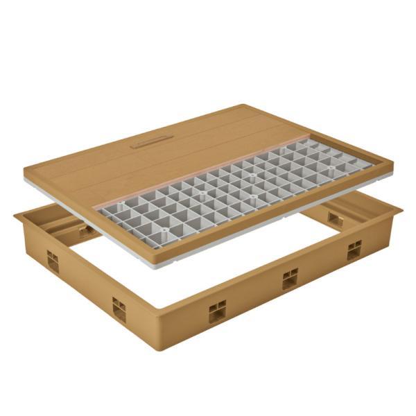 型：標準型サイズ：450×600 mmタイプ：フローリング合わせタイプ※板厚15mm専用です。開口寸法：410×560 mmフローリング切断寸法：382×532 mm色・柄：アイボリー（IV）・ナチュラル（NL）・ミディアムブラウン（MB）...