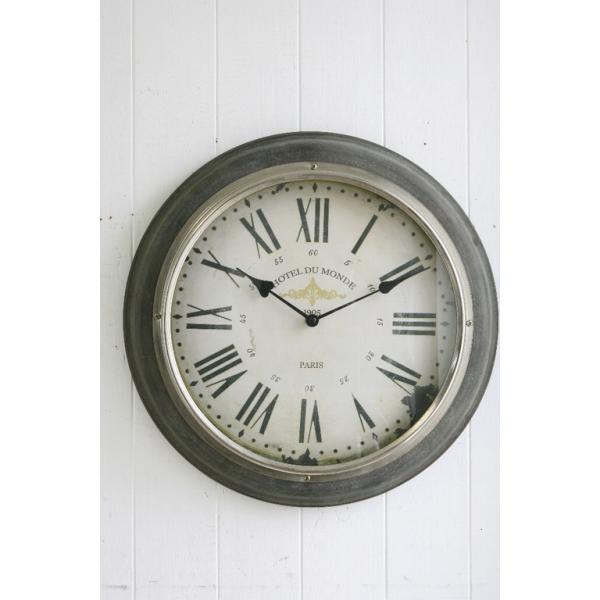 巾40.5　奥行　高さ6.8　口径材質：スチール・ガラス、アンティーク調備考：文字盤サイズ：直径30cm※単３乾電池は含まれておりません。---------------------------おしゃれ 家具 家具調 DIY おしゃれ雑貨 お...