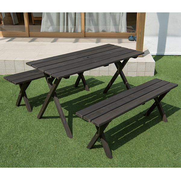 公園で過ごすような楽しいリラックスタイムをおうちの中で家族と共に。角度が変えられるパラソル（TAN-975)と組み合わせてご使用いただけます。ベンチ　1200×280×430mmテーブル　1200×590×680mmベンチ重量4.7kg中央...