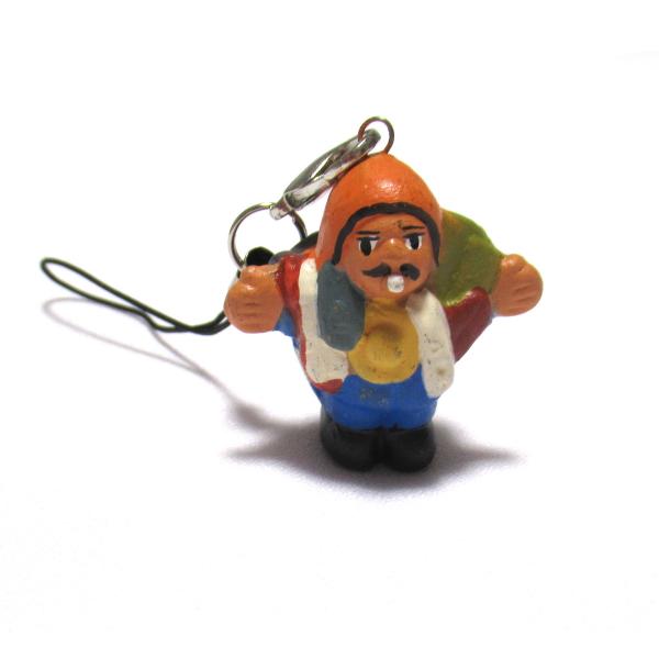 【商品名】　ミニサイズのエケコ人形の形した携帯ストラップ・チャーム【サイズ】　本体の高さ約３cm　紐（ストラップ）の取り外しが可能【色・柄】　アソート【仕様】　陶器製　1個1個手作りですので、見た目画像とは多少の違いがあります。【生産国】　...