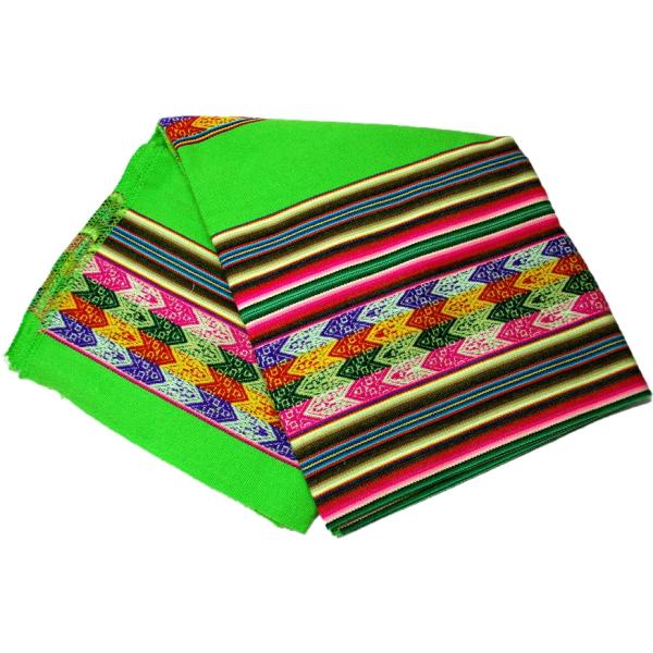 【商品名】ペルーのアンデス民族カラフル織物(線模様)のタペストリー布【色・柄】レモンライム色【サイズ】中サイズ：約106cm x 122cm【素材】アクリル【生産国】　南米ペルー【その他】（注）大きさに多少のばらつきがあります。また、ほつれ...