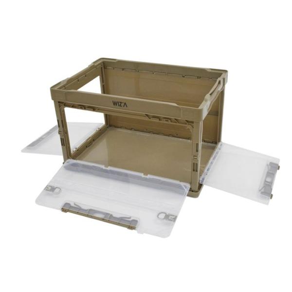 ■採寸容量：50L:商品サイズ（外寸）（約）幅520×奥行366×333ｍｍ、商品サイズ（内寸）（約）幅495×奥行335×314ｍｍ、容量50L、重量（約）2220g特長●長面1か所・短面2か所に扉を設置●扉部にクリアスモーク加工●開閉部...
