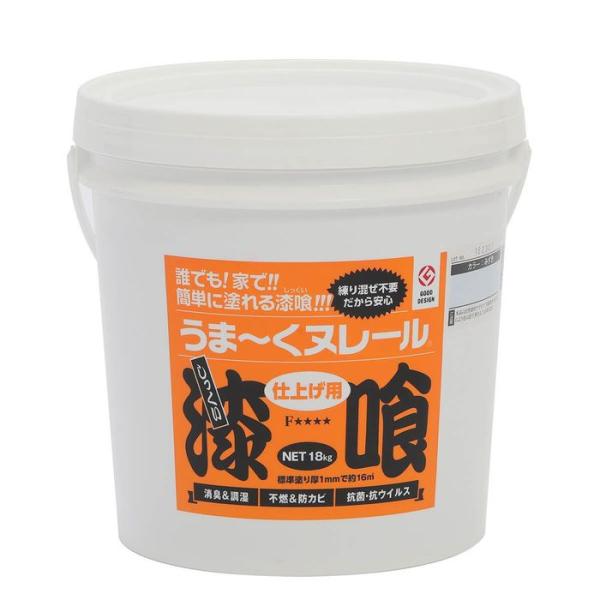 ■原産国日本■採寸18kg:容量18kg、塗り面積標準塗り厚1mmで約16平方メートル(約畳10枚)、商品サイズ縦320×横310×高さ310mm、製品重量約19kg【特長】●他の材料のように、練ったり揉んだりする手間は一切不要です。フタを...
