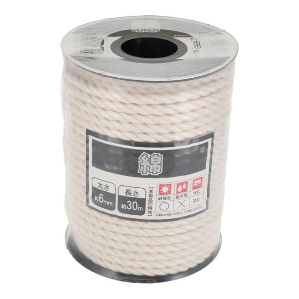 ■素材綿■原産国中国■採寸30m:商品サイズ約太さ6mm×長さ30m特長●天然繊維なので手触りもよく、熱や摩擦、紫外線にも強いです。※本製品はサツマ(輪)加工はしておりません。※品質向上のため予告なく仕様を変更する場合がございます。パッケー...