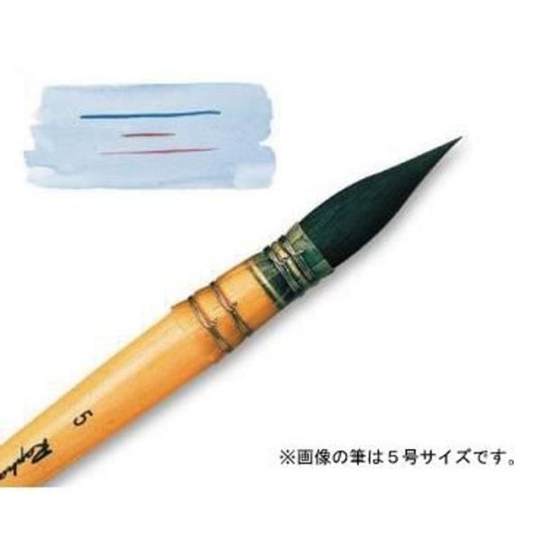 ■採寸ブルーリス 丸（羽管）:毛質：ブルーリス●形状：丸（羽管） ●サイズ：2/0号　●　　　　口金の直径 6mm●　　　　毛丈 21mm●　●特徴：丸、羽管、ブルーリス●含みがとても良く、完璧な鋭い穂先は細密描写にも可能　ベストセラー　●...