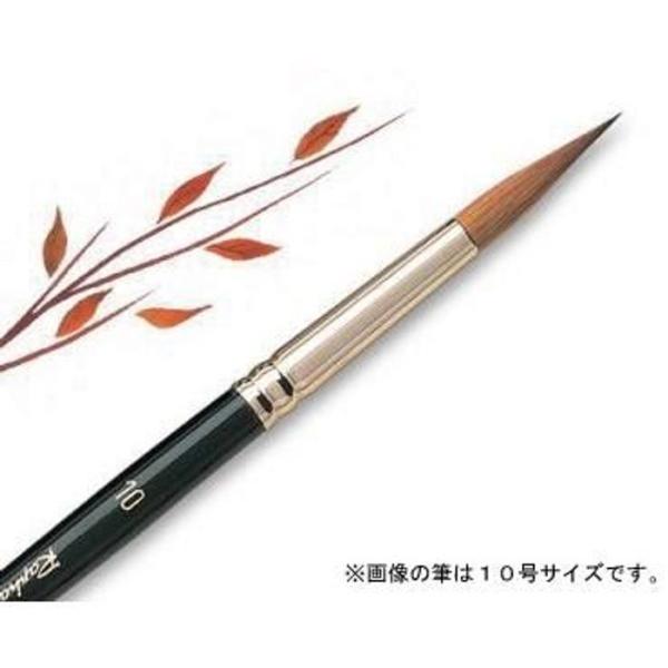 ■採寸コリンスキー 丸（極細）:毛質：コリンスキー●形状：丸（極細） ●サイズ：3号　●　　　　口金の直径 3.5mm●　　　　毛丈 17mm●　●特徴：ハンドルの先端がベージュ●丸、極細　穂先のもどり（反発力）が良く、迅速で正確な作業に最...