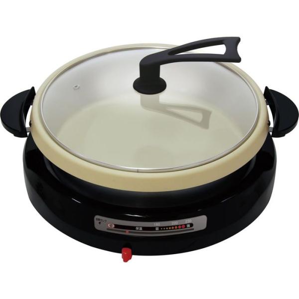 ■原産国中国■採寸EGVH‐CA30:電源AC100V、消費電力1300W、温度調節の範囲(約)最大230℃、安全装置温度ヒューズ:172℃、電源コード長(約)1.8m、外径サイズ(約)幅400×奥行365×230mm ※本体+鍋+ガラス蓋...