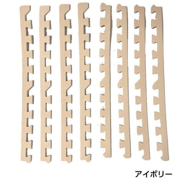 ■素材PE■原産国ベトナム■採寸大判:商品サイズコーナー:約625×40×厚さ12mm、サイド:約605×40×厚さ12mm、セット内容サイド縁4本＋コーナー縁4本、重量(約)125g
