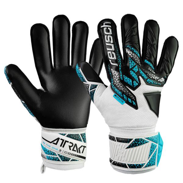 reusch アトラクト シルバー ボールとの接地面が大きく安定感がある。ソフトなラテックスを使用し、ハードショットに対する衝撃吸収力強化に特化したモデルです。■パーム:ロイシュグリップシルバー■カット:エクスパンスカット■カフエラスティッ...