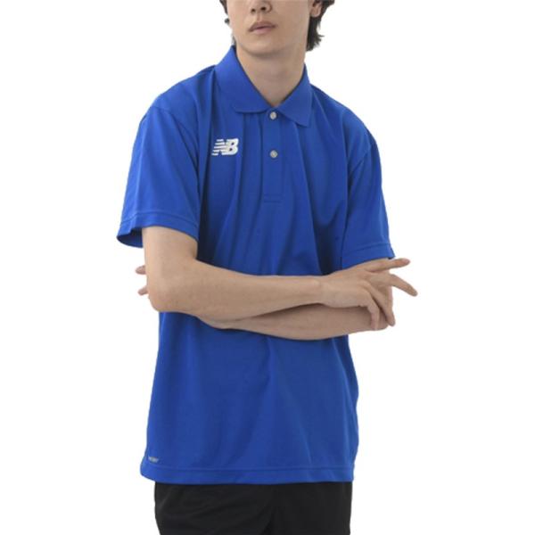 胸にワンポイントNBロゴを配したベーシックなデザインのポロシャツ。試合から移動まで多彩に活躍します。素材：ポリエステル100%対象：メンズ・ユニセックス生産国：中国製カラー：(RYB)チームロイヤルサイズ：S〜3XL
