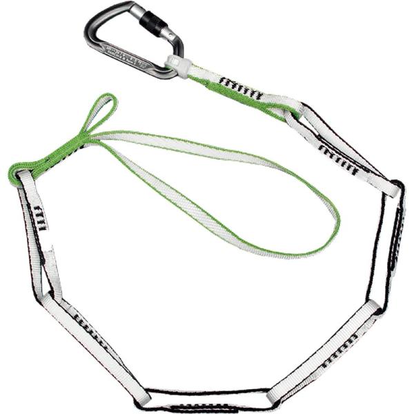 ガースヒッチせずに接続できる小ループがあり、ダイマーニ（Ｒ）の本来の強度を保つと共に、ターンインループに接続した際には股間への締め付けを軽減してくれる。サイズ：テープ幅１２ｍｍ、使用長１２０ｃｍグリーン、ブラック【カラー】( )