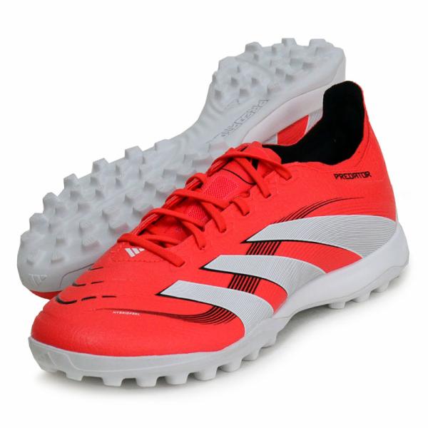 adidas プレデターLEAGUE TF■アッパー：合成繊維・合成樹脂■アウトソール：ゴム底■カラー：ルシッドレッド/フットウェアホワイト/コアブラック PUREVICTORY PACK