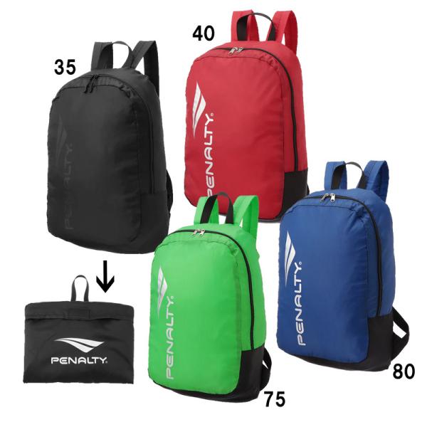 penalty ポケッタブルリュック (24L)ペナルティ ポケッタブルリュック■品質：ポリエステル100％■サイズ：24L / H50×W32×D15cm■カラー30/ブラック40/レッド75/Fグリーン80/ブルー
