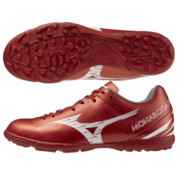 MIZUNO モナルシーダ NEO SALA CLUB TFワイドフィットのノンステッチアッパーを採用したソフト人工皮革モデル■甲材：人工皮革■底材：ゴム底■カラー：60：ルビーレッド×ホワイト■サイズ：21.0〜29.0、30.0■質量：...