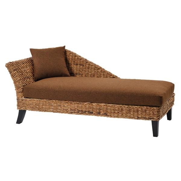 アジアの素材バナナリーフを使用したカウチソファ。これからアジアン家具を始めたい方に入門編としてもおすすめ。お手軽に本格的なアジアンを楽しめます。片ひじが背もたれの高さまであり、姿勢を変えてゆったりくつろげます。■外寸：（幅）160×（奥行）...