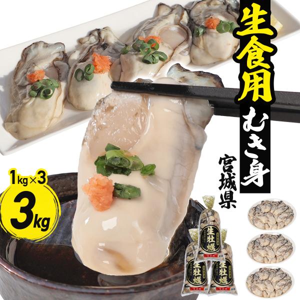 宮城県 牡蠣小屋工場から産地直送!! 生食用は1〜4月末まで発送の期間限定品!! 5〜8月発送は加熱用になります。生食用の場合はポン酢醤油などかけても良し、フライやグラタン、炒め物など加熱料理にも。宮城県の牡蠣は三陸の地形上、牡蠣のエサが豊...
