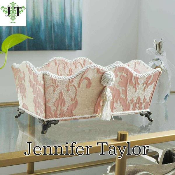 ジェニファーテイラー 脚付 小物入れ リモコン ペーパータオル 布 布張り 収納 高級 エステ ネイル Leone-PKJennifer Taylor 33027BX【サイズ(cm)】横幅28×奥行16×高さ12.5【材質】生地：ポリエステ...