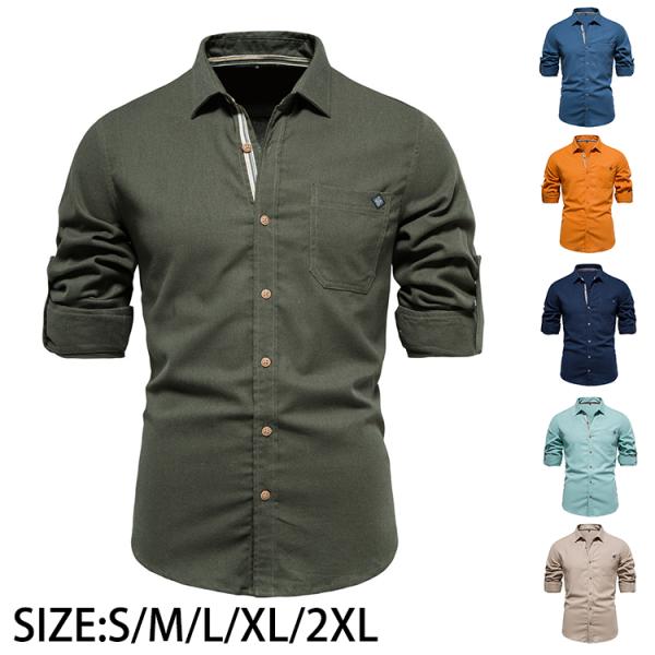 メンズ トップス シャツランド名：VIVISHOW標登録番号：第５９１０５４０号■素材：綿■カラー：ブルー アミーグリーン オレンジ ライトグリーン カーキ ネイビー ホワイト■サイズ：S M L XL 2XLポイント利用 爆買bakuga...