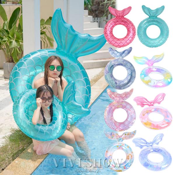 マーメイド 大人 キッズ 子供 浮き輪 海水浴 可愛い 魚　テール アウトドア ビーチ 水遊び 夏休み 海 シーサイド プール  ポイント利用ブランド名：VIVISHOW商標登録番号：第５９１０５４０号■素材：PVC■カラー：NO1-NO9...