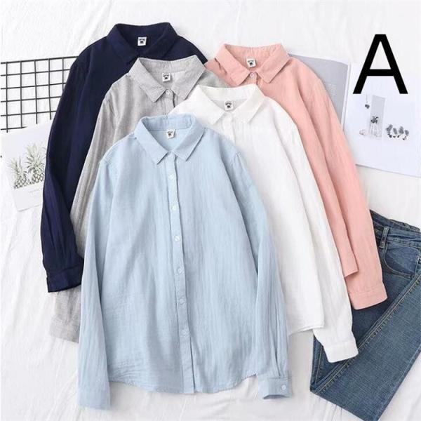 素材 綿100％カラー ホワイト/グレー/ネイビー/ピンク/ライトブルー（写真参照）※モニターの発色の具合により実際の商品と色が異なる場合がございます。Aサイズ(cm)S： バスト92　 着丈65　肩幅37　袖長56M： バスト96　 着丈...