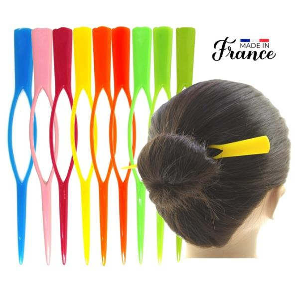 珍しいデザインの1本足かんざしは流石のフランス製！カラーもミルキーカラーで超キュート♪キュートなカラーだけど大人の女性が使うと何故か超おしゃれヘアに！！大人から子供まで、男女問わず使える1本足かんざし！価格もプチプラ！！【カラー】えんじ系ピ...