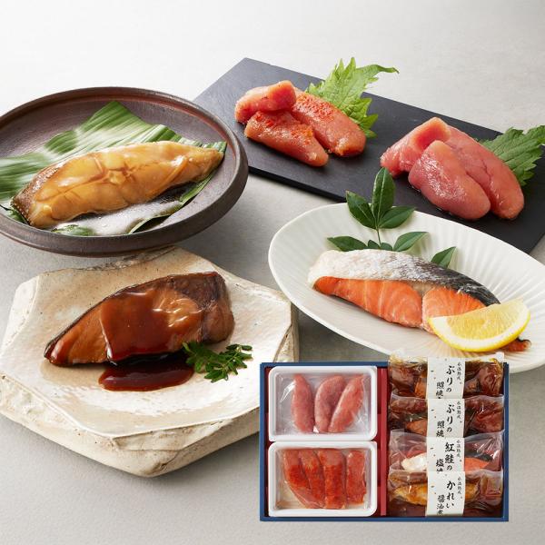 氷温熟成製法で素材の旨みを引き出した魚惣菜と魚卵のギフトセット。バラエティ豊かな味わいをお手軽調理でお楽しみいただけます。