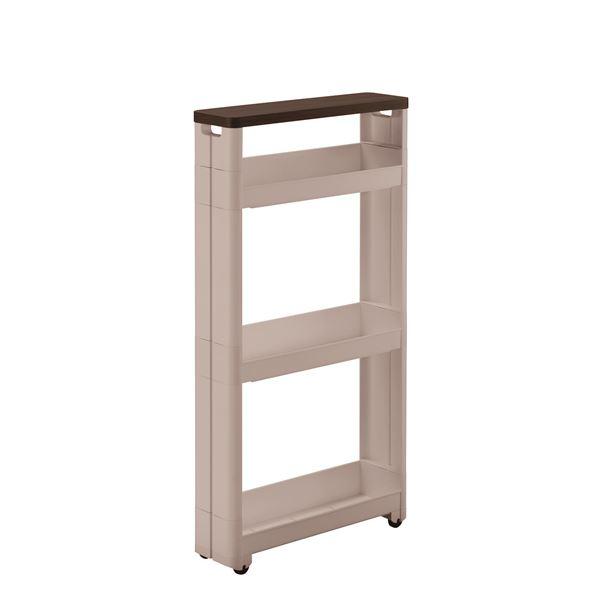 【商品名】 不動技研 スマートワゴンFit WT45 【4段/幅12.5cm グレー】 組立式 F-2540 【ジャンル・特徴】 キッチンのすき間を有効活用！スリムラック