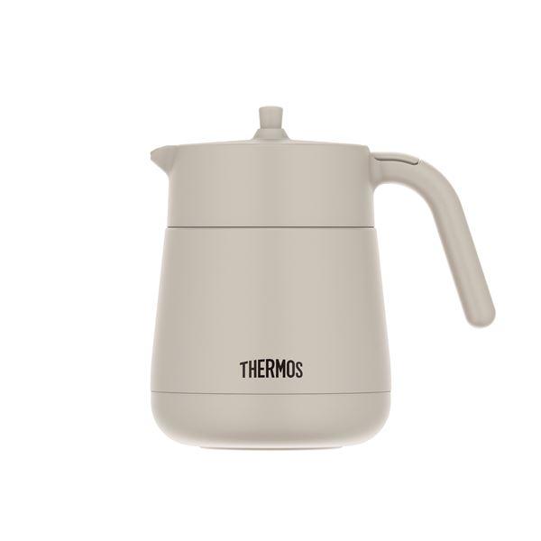【商品名】 THERMOS(サーモス) 真空断熱ティーポット 700ml ライトグレー TTE-700LGY 【ジャンル・特徴】 THERMOS 保冷 保温 卓上ポット 急須 魔法びん