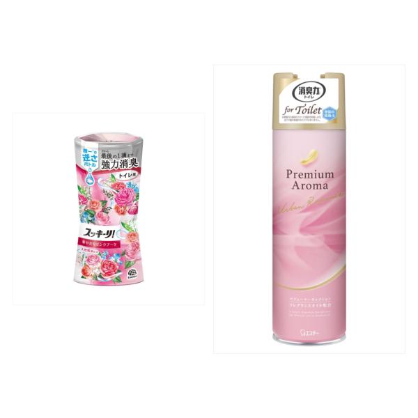 【商品名】【セット品】トイレ用 消臭剤 ＆ 消臭スプレー 2種 ピンクブーケ＆アーバンロマンス 2点セット 【カテゴリ】otoriyose