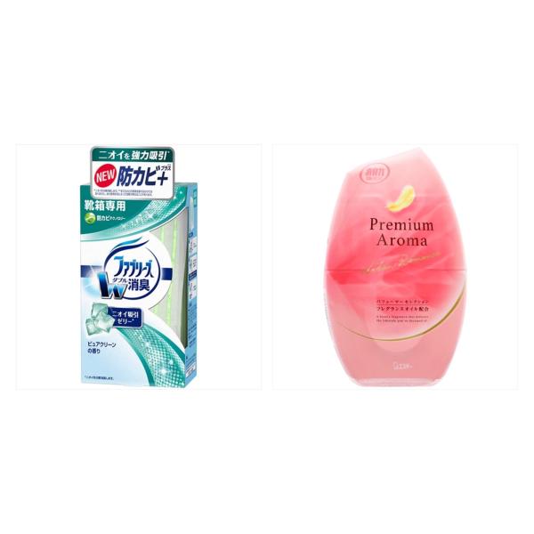 【商品名】【消臭剤 2点セット】靴〓用 置き型消臭ゲル ピュアクリーンの香り 130g + 部屋用 プレミアムアロマ 【カテゴリ】otoriyose