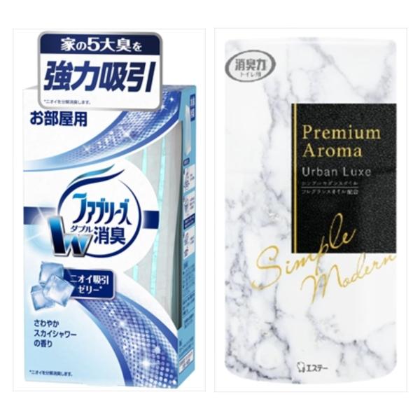 【商品名】【消臭剤 2点セット】部屋用 置き型消臭ゲル スカイシャワーの香り 130g + トイレ用 プレミアムアロマ 【カテゴリ】otoriyose