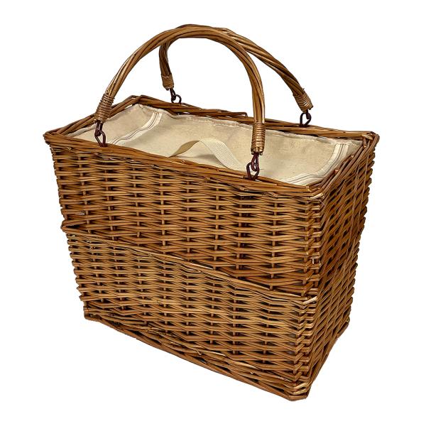 軽くて丈夫で、レジ袋不要で、保冷機能付きで、車にそのまま運べ、食材を入れたままキッチンに置いてもオシャレ他にもピクニックバスケット、収納にも大活躍size：w43 d24 h33(54)cm素材：煮柳・保冷保温シート原産国：中国○本商品は天...