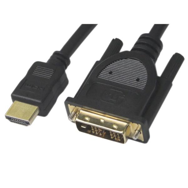 ■DVI ⇔ HDMI両方向対応　【　ケーブル長　：　1.0m　】■DVI信号をHDMI信号に変換しモニタに出力■HDMI信号をDVI信号に変換しモニタに出力■金メッキ仕様■DVIはシングルリンク対応