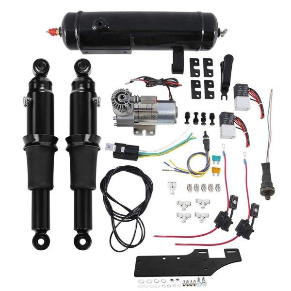 オートバイ バイク リアエアサスペンションタンク 12v ハーレーツーリング ストリート グライド 1994-2022適合車種：ハーレーツーリングモデル1994-2022防水、防塵 (ip): ip54出力電圧: DC-12V作業期間: 1...