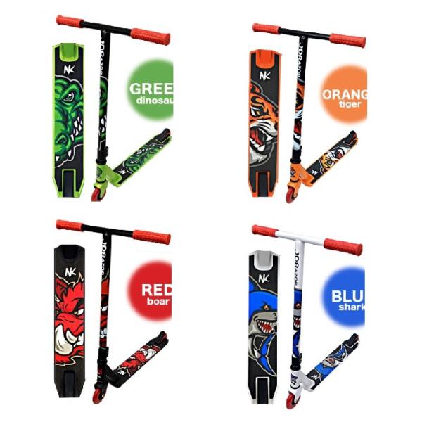 キックボードは前後に車輪がありデッキ部分にハンドルがついた乗り物で足で地面を蹴って走行できる乗り物乗り方はシンプルで操作は簡単！！バランス感覚が養われるので子供たちからも人気★ちょっとした移動などにも使えるので耐荷重以内でしたら大人の方も乗...