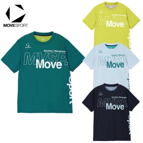MoveSport ムーブスポーツ ショートスリーブシャツ ST6FHT01M。表地と裏地を別色で染め上げた、清涼感のある色使いがポイントの半袖Tシャツ。MoveSportのグラフィックを前身に大きくあしらったデザイン。表地ポリエステル×裏...
