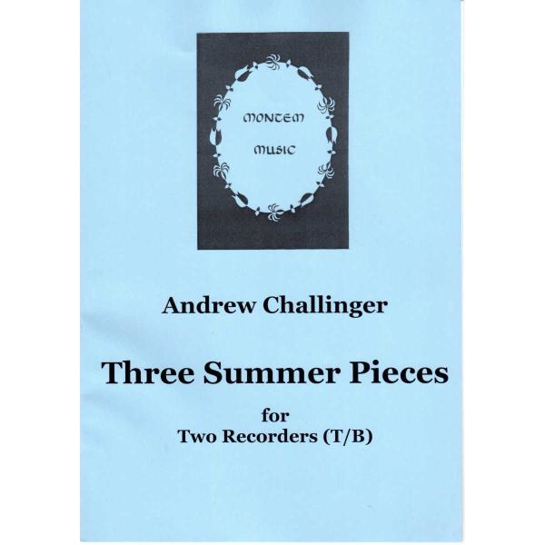 A.チャリンジャーのリコーダーデュエット新作。テナーリコーダーとバスリコーダーのデュエット。楽譜A4判8頁  スコア中綴じ　パート譜挟み込み　