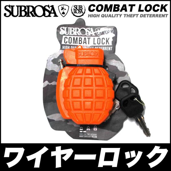 SUBROSAオリジナルメイドのCOMBAT LOCK！コンバットロックは、手榴弾の形をしたユニークなワイヤー錠です。■ブランド■SUBROSA　サブロッサ■モデル■COMBAT LOCK (SR14000503)■サイズ■縦9cm×横7c...
