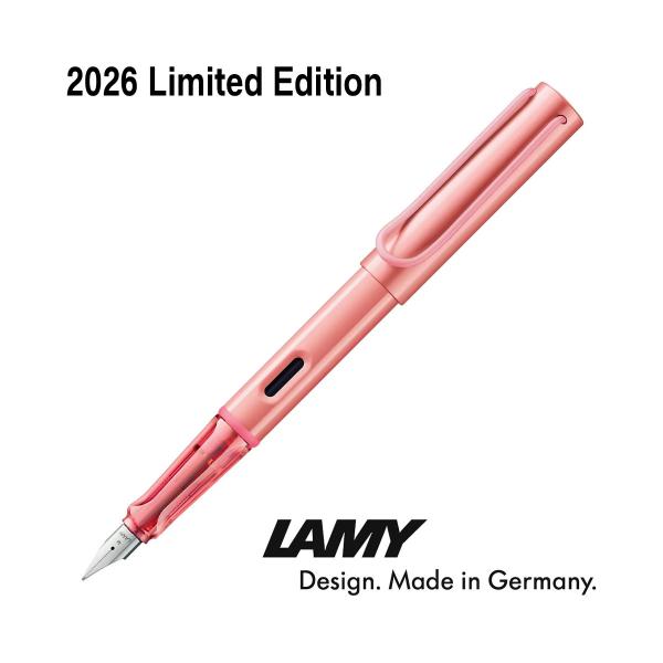 ラミー社の主力モデルのひとつ「AL-Star」の2026年限定モデルです！同社のベストセラーモデル「サファリ」のボディをアルミ製にして、若干太く仕上げられた「大人のサファリ」と呼ばれる人気モデル。2026年限定モデル第2弾は「フラミンゴ（F...